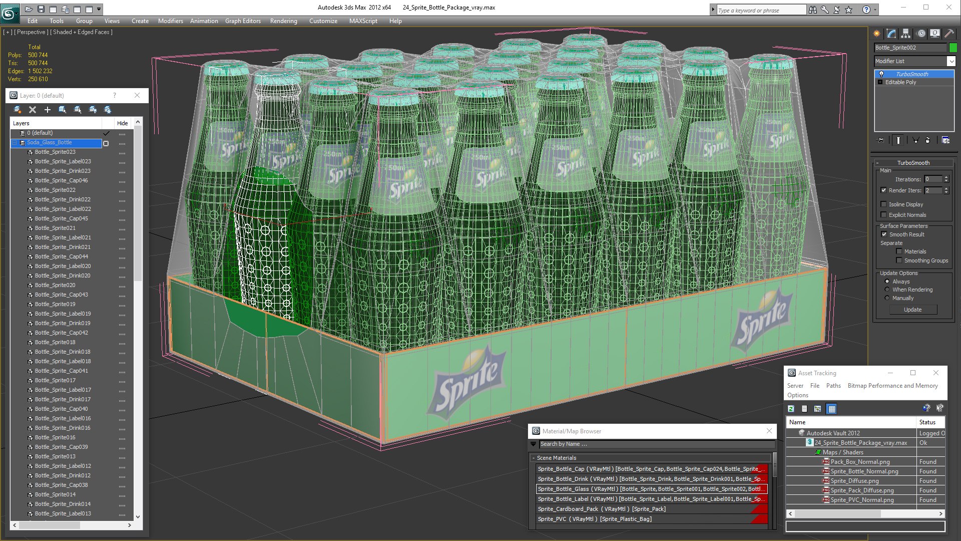 3D 24 sprite bottle package - TurboSquid 1450986
