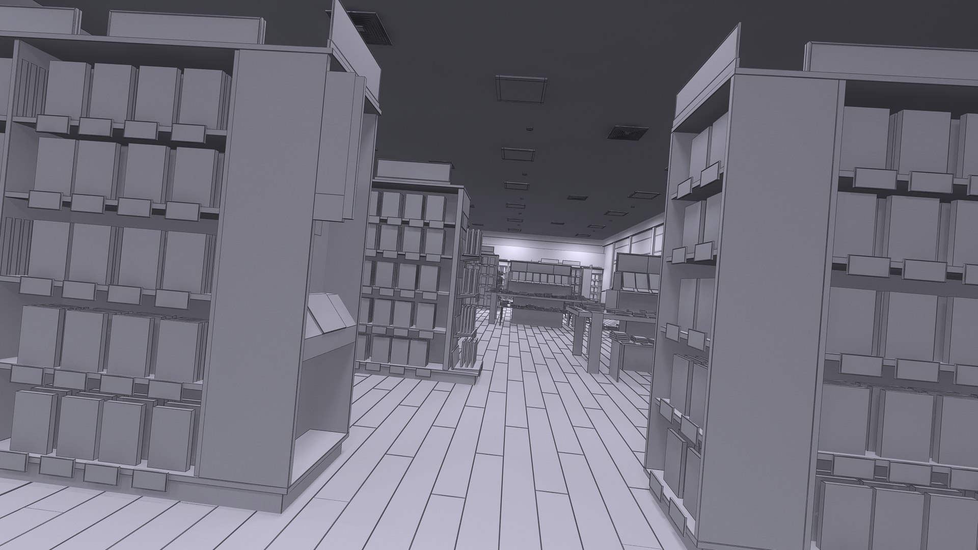 Book store model - TurboSquid 1348321