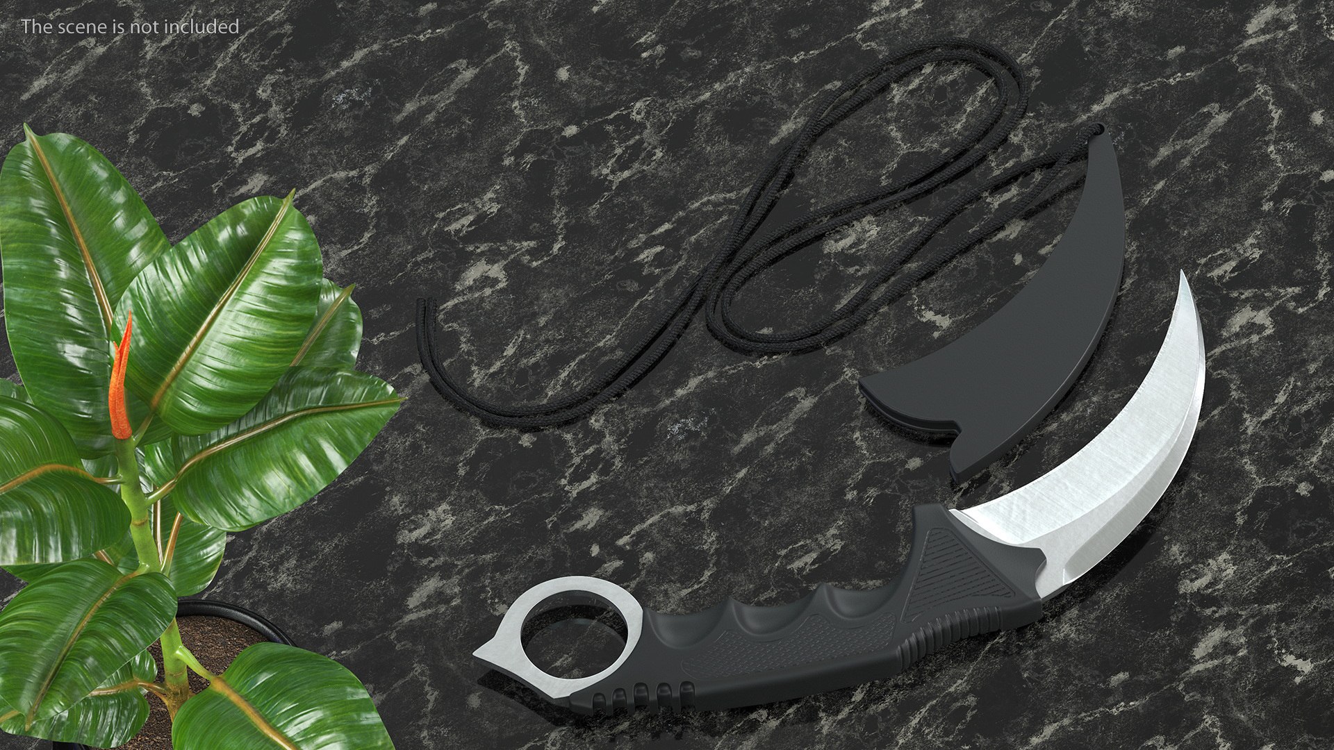 3D Tactical Karambit Knife Steel in Sheath - TurboSquid 2063818