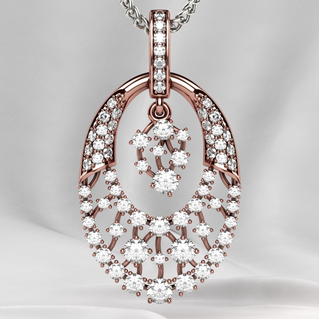 Beautiful Gold Pendant 3D model - TurboSquid 1778555