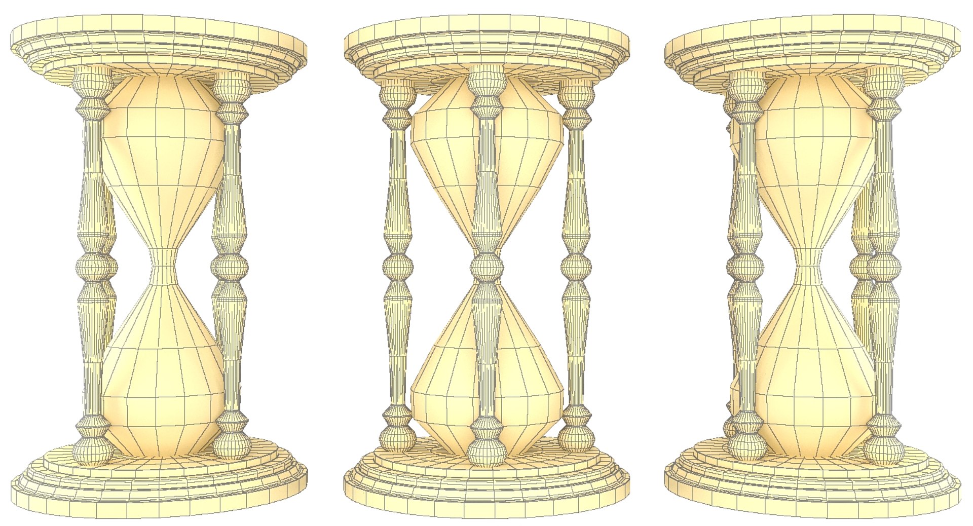 3d model hourglass hour glass