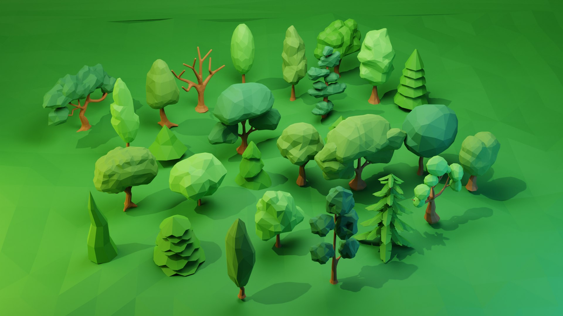 LowPoly Tree Pack 3D Model - TurboSquid 1932536