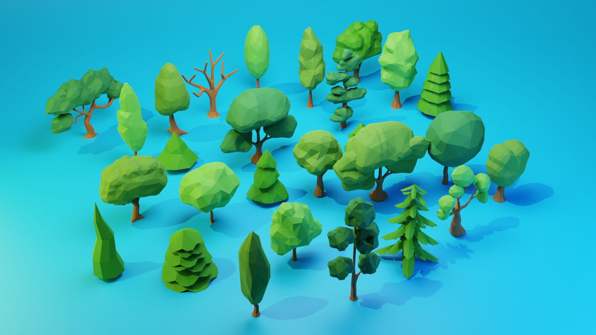 LowPoly Tree Pack 3D Model - TurboSquid 1932536