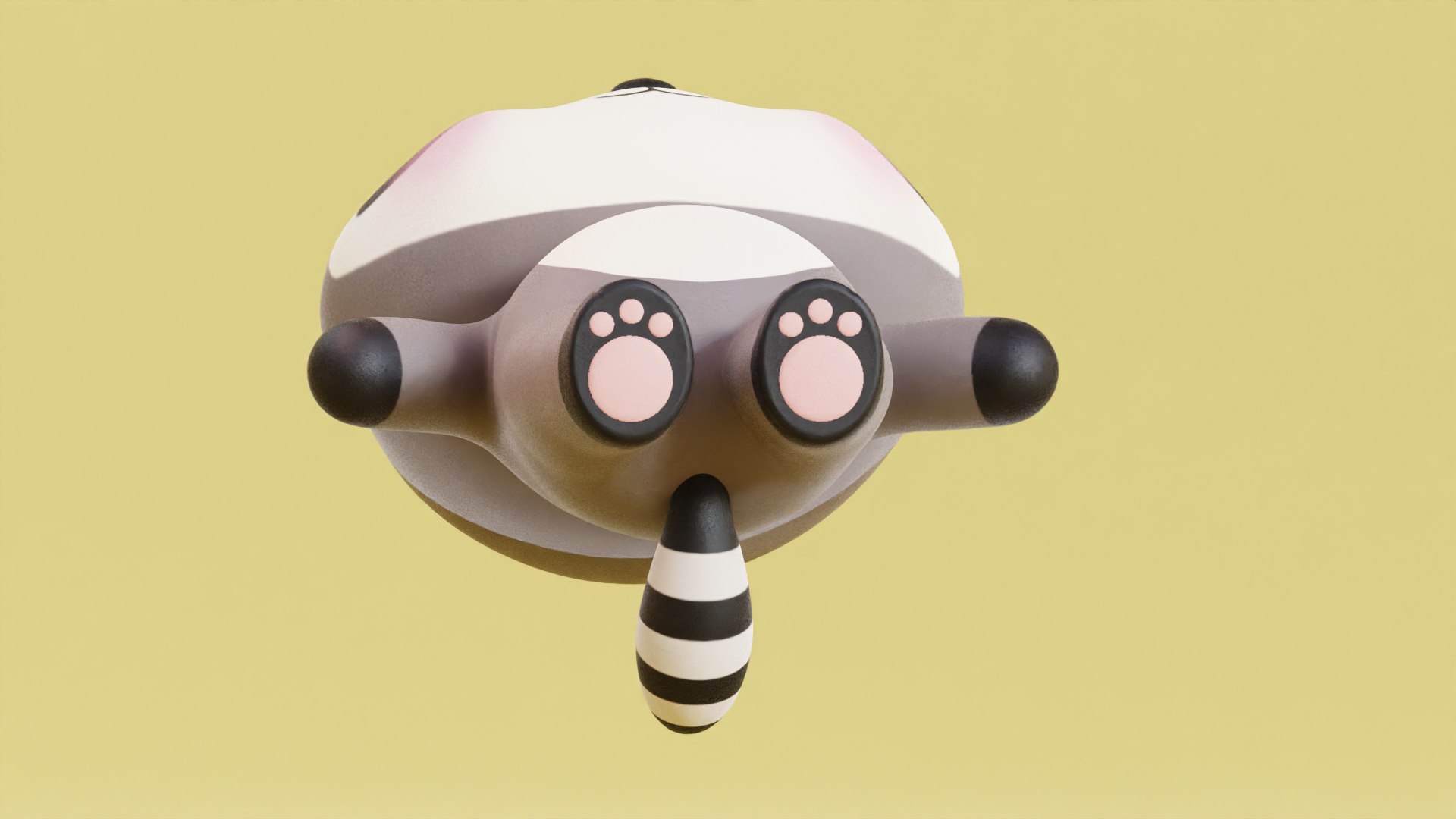 Cartoon Raccoon Character Chibi Kawaii Low-poly 3D Model 3D ...