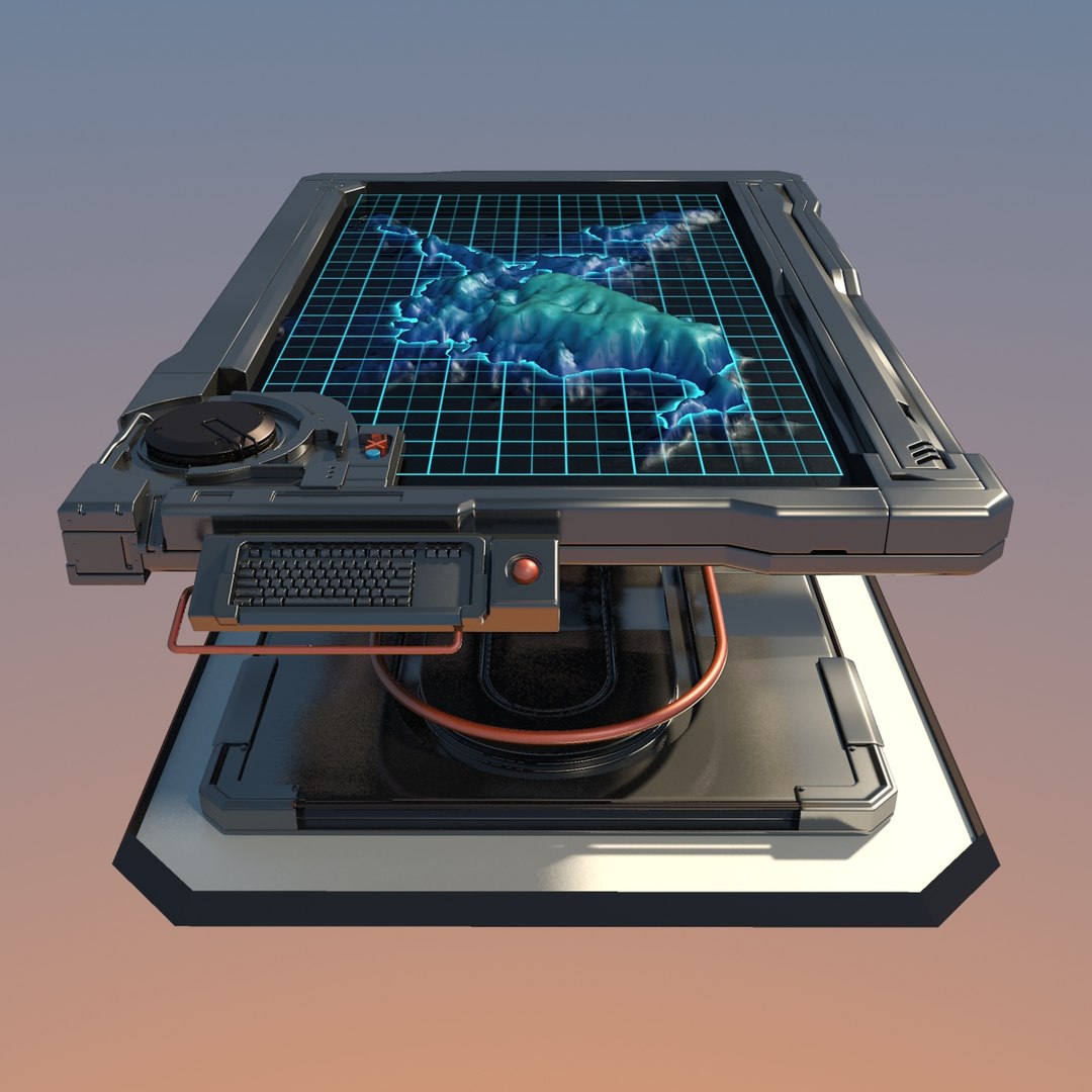 3d Model Futuristic Table 2