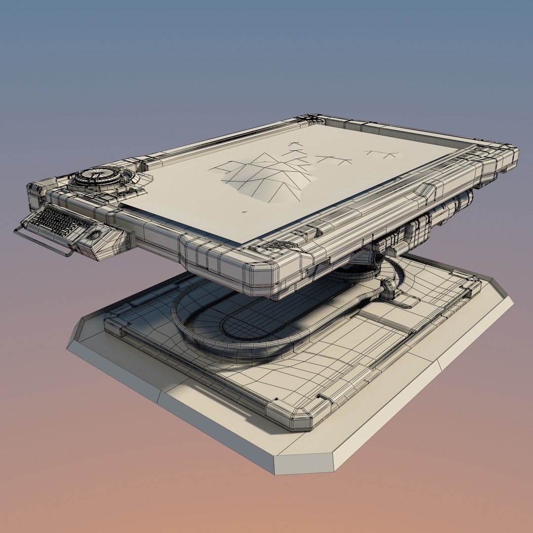 3d Model Futuristic Table 2
