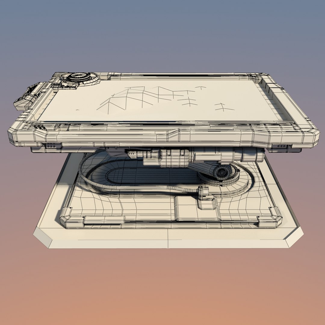 3d Model Futuristic Table 2