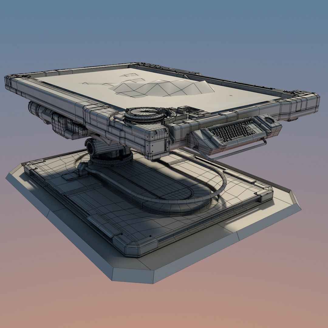 3d Model Futuristic Table 2