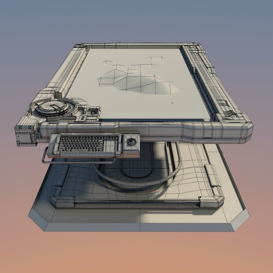 3d Model Futuristic Table 2