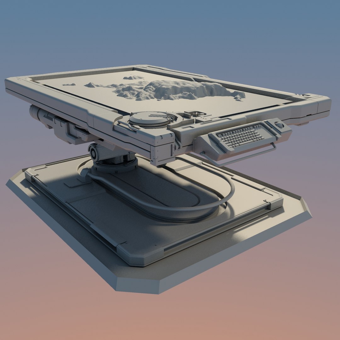 3d Model Futuristic Table 2