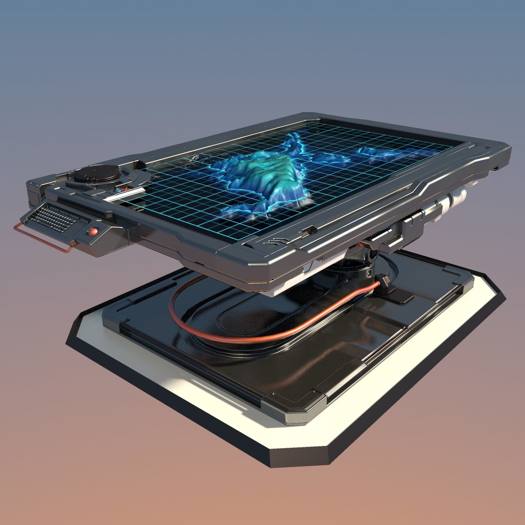 3d model futuristic table 2