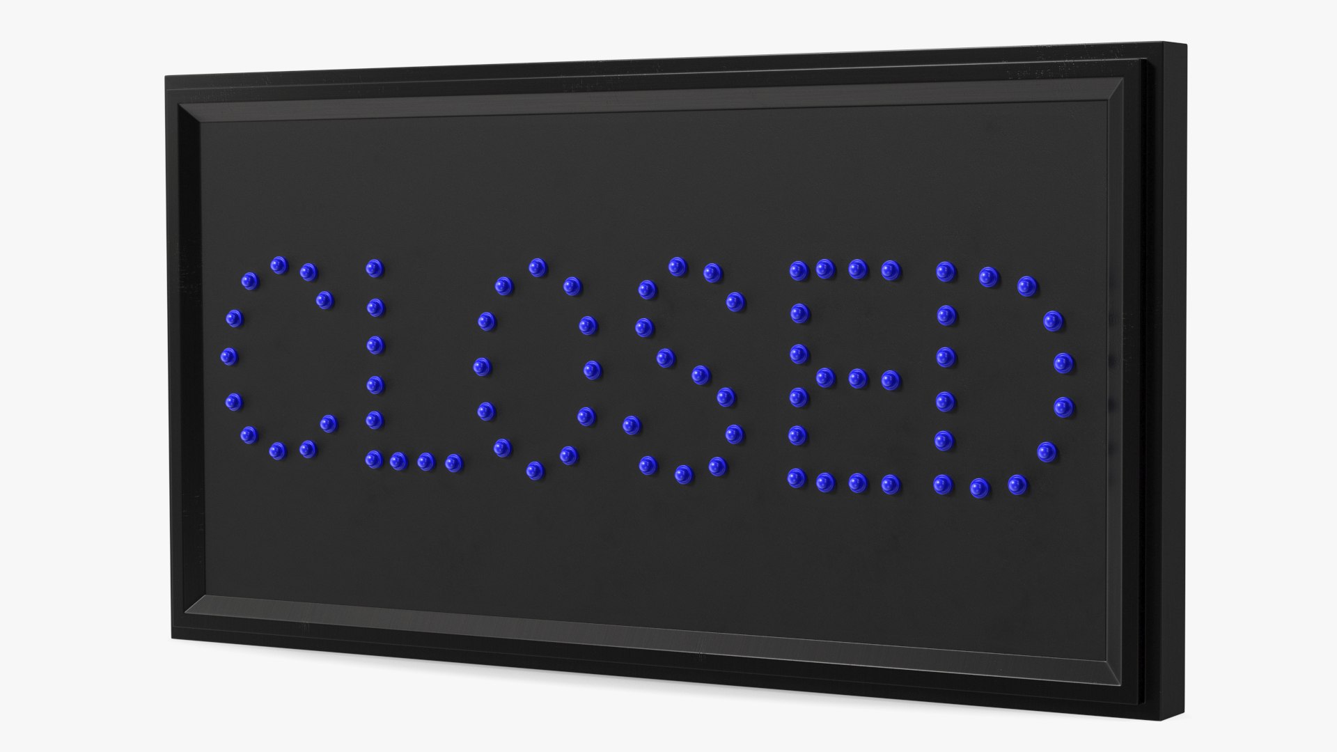 Classic Blue LED Sign Closed OFF 3D model - TurboSquid 2104648