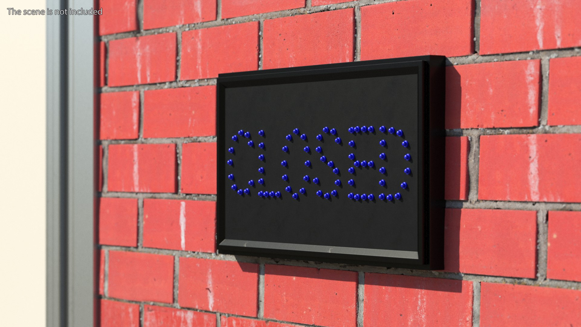 Classic Blue LED Sign Closed OFF 3D Model - TurboSquid 2104648