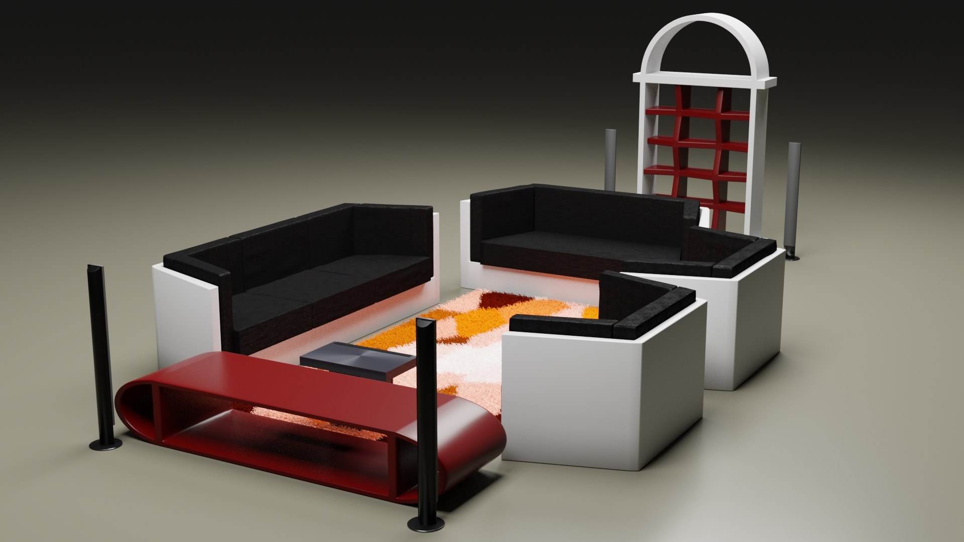 Living Room Assets 3D Model - TurboSquid 1471905