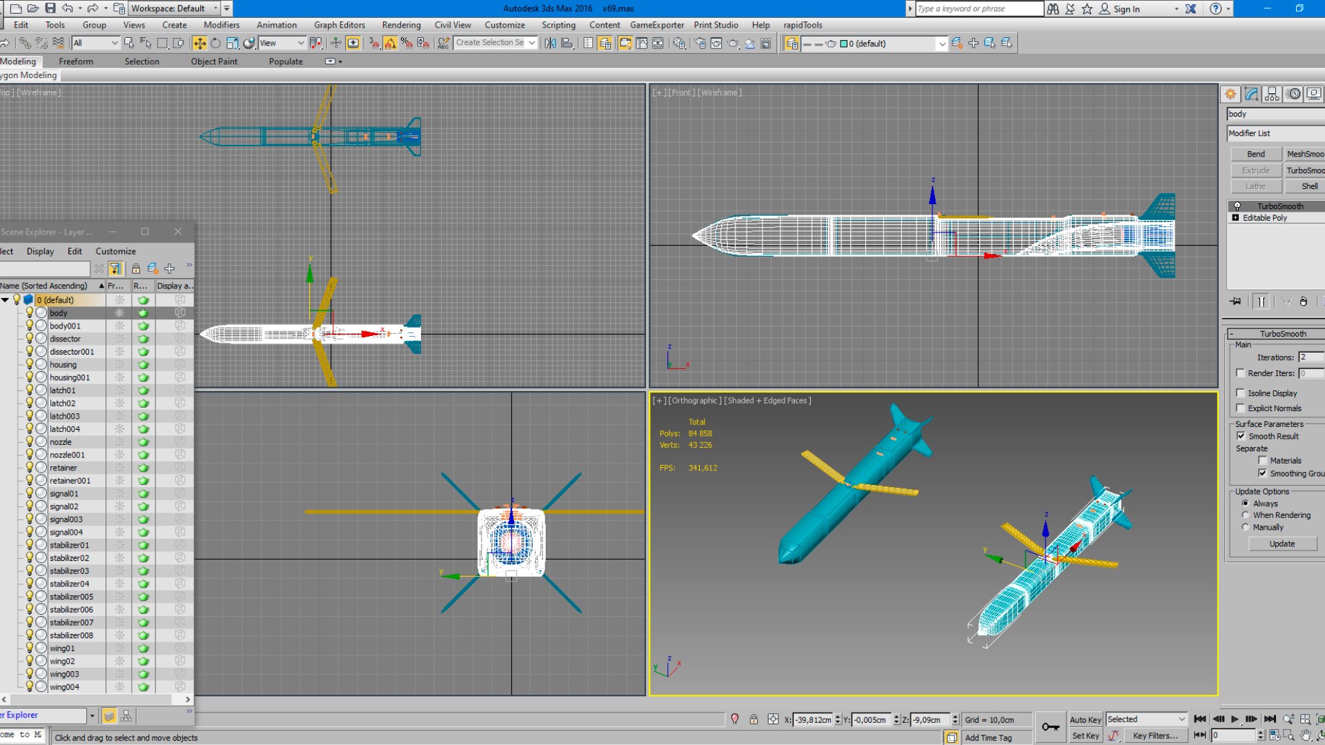 X69 Missile 3D - TurboSquid 2227248