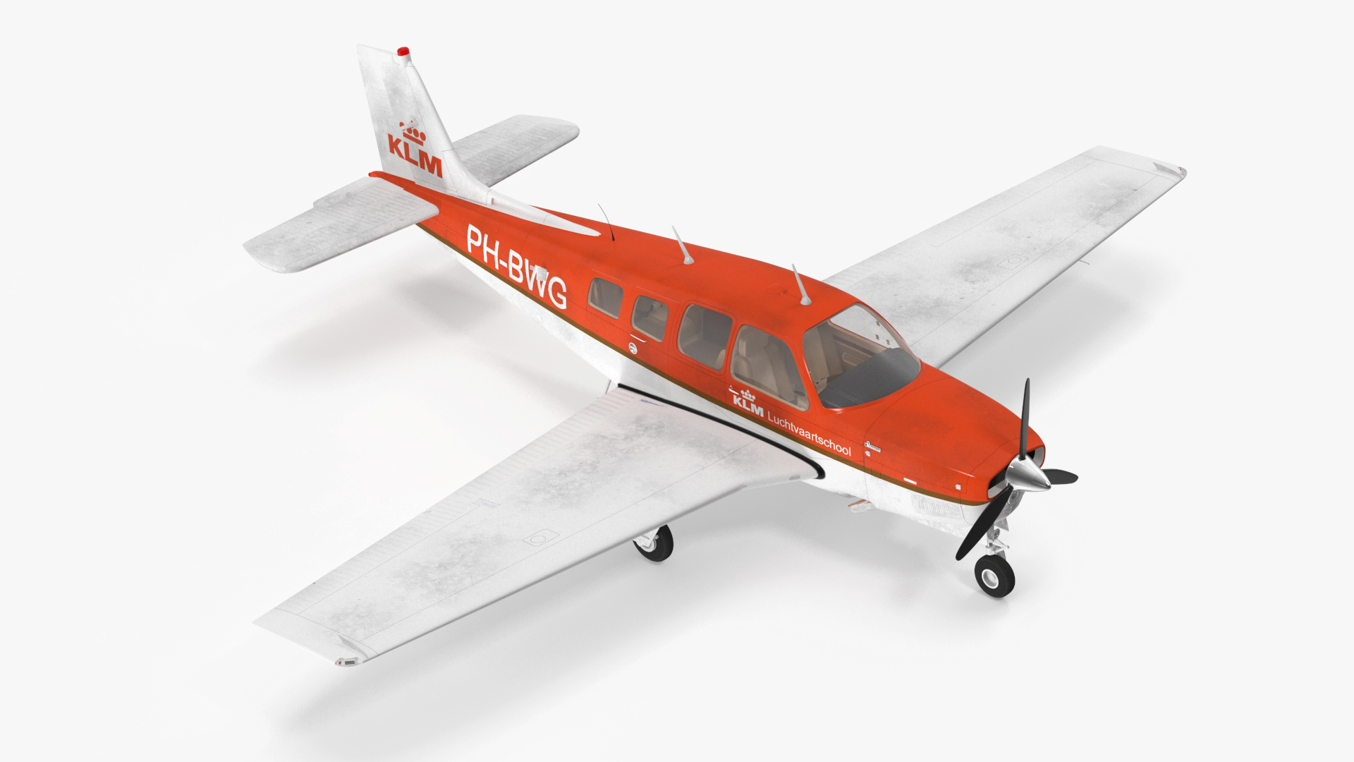 Light Aircraft Beechcraft Bonanza KLM Rigged 3D Model - TurboSquid 2224720