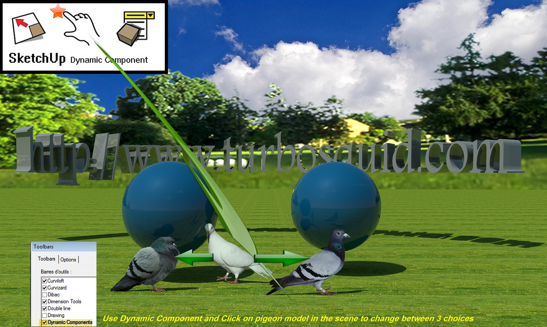 3d Model Of 2d Dynamic Pigeons