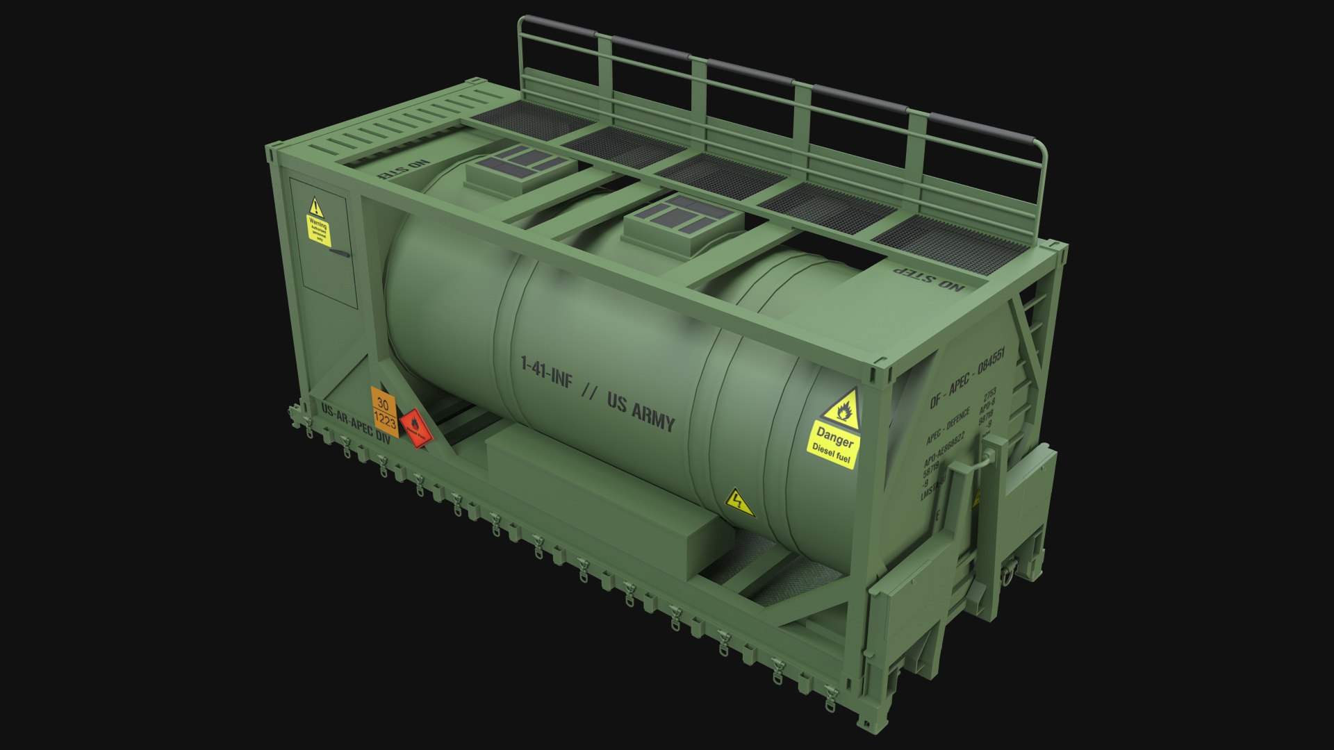 Military Portable Fuel Container With Flatrack 3D Model - TurboSquid ...