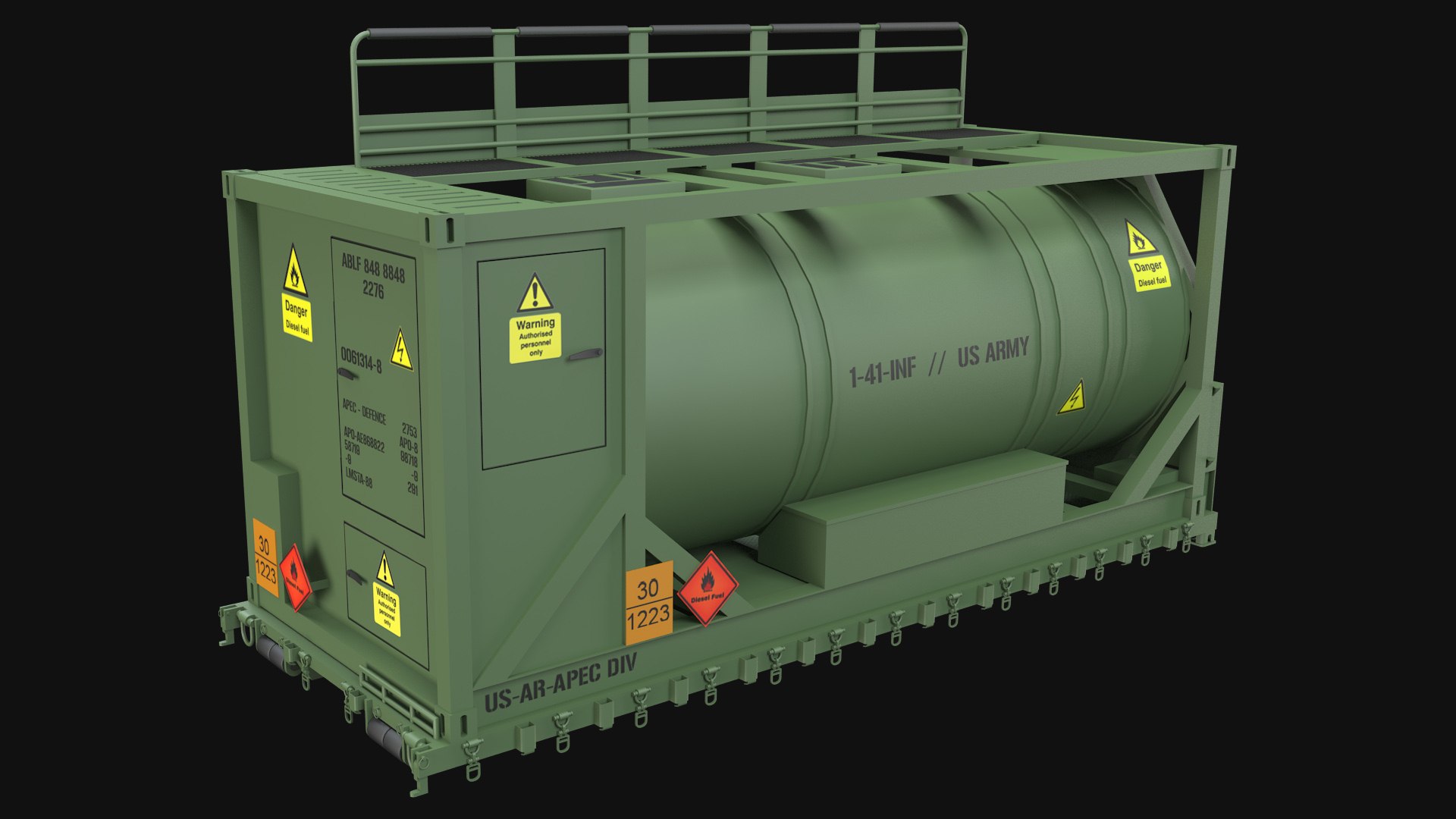 Military Portable Fuel Container With Flatrack 3D Model - TurboSquid ...