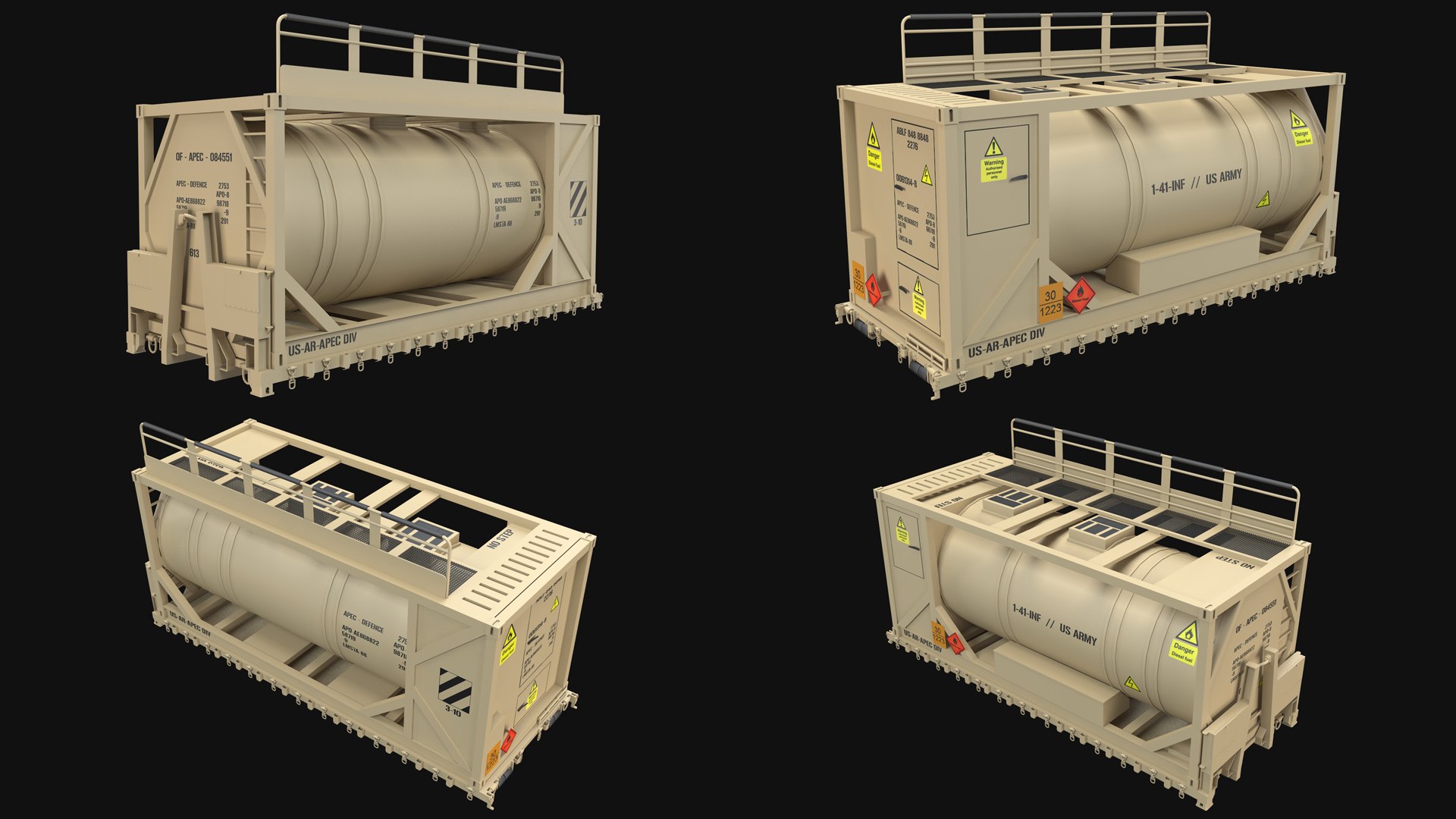 Military Portable Fuel Container With Flatrack 3D model - TurboSquid ...