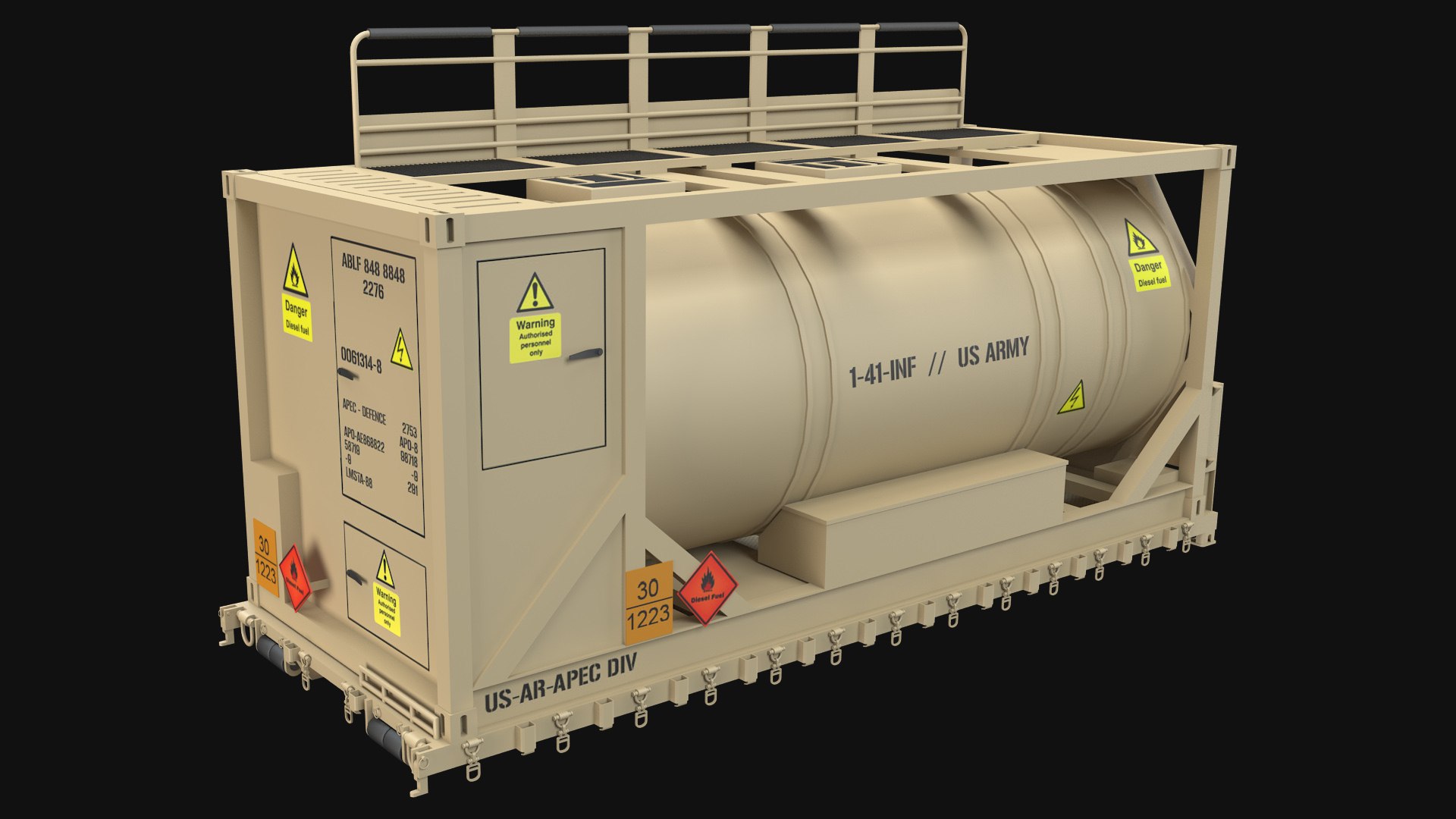 Military Portable Fuel Container With Flatrack 3D Model - TurboSquid ...