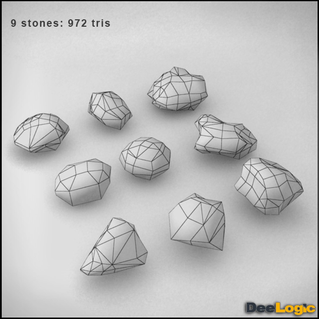 Stones Pack 3d 3ds