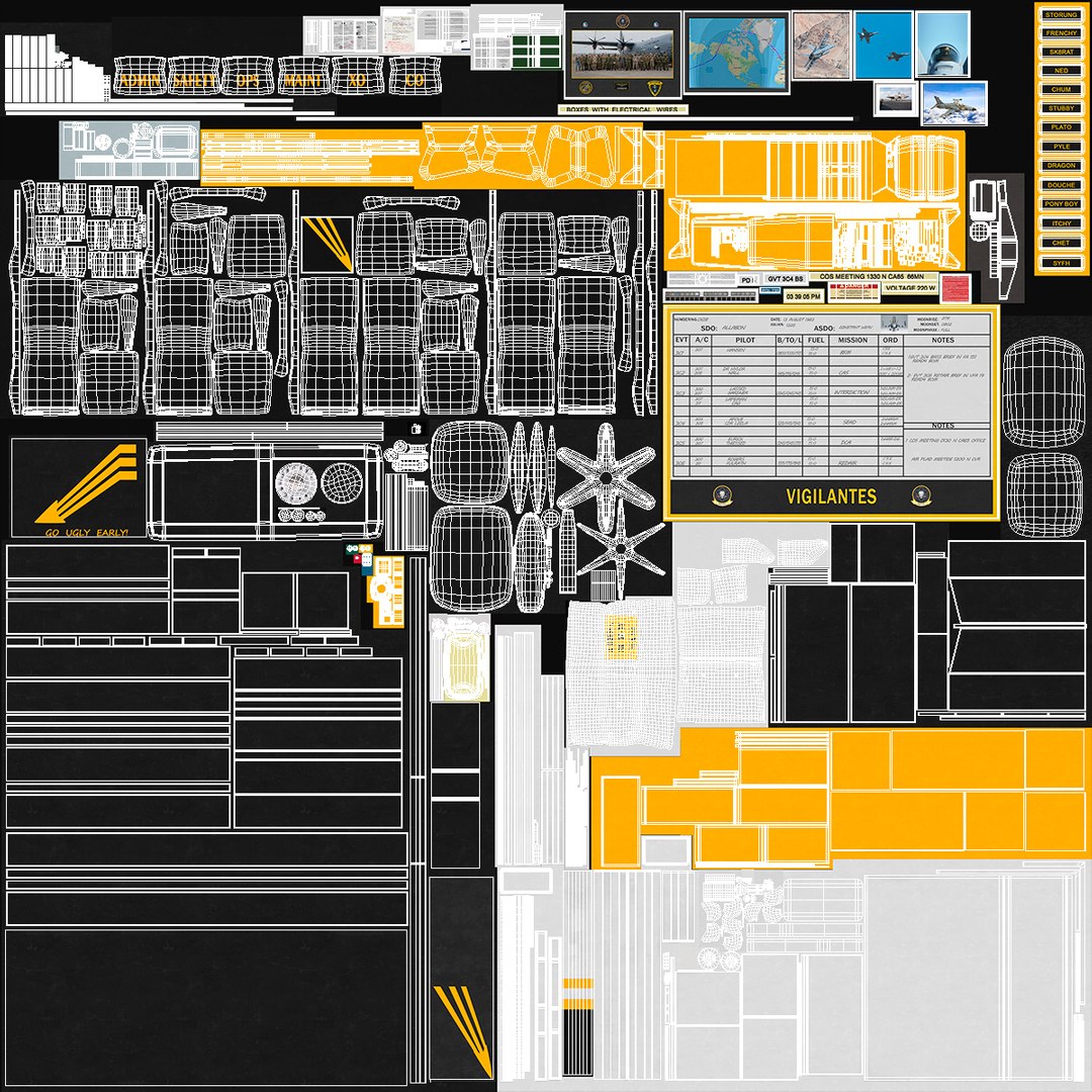 3D Aircraft Carrier Flight Ready Room - TurboSquid 2368884