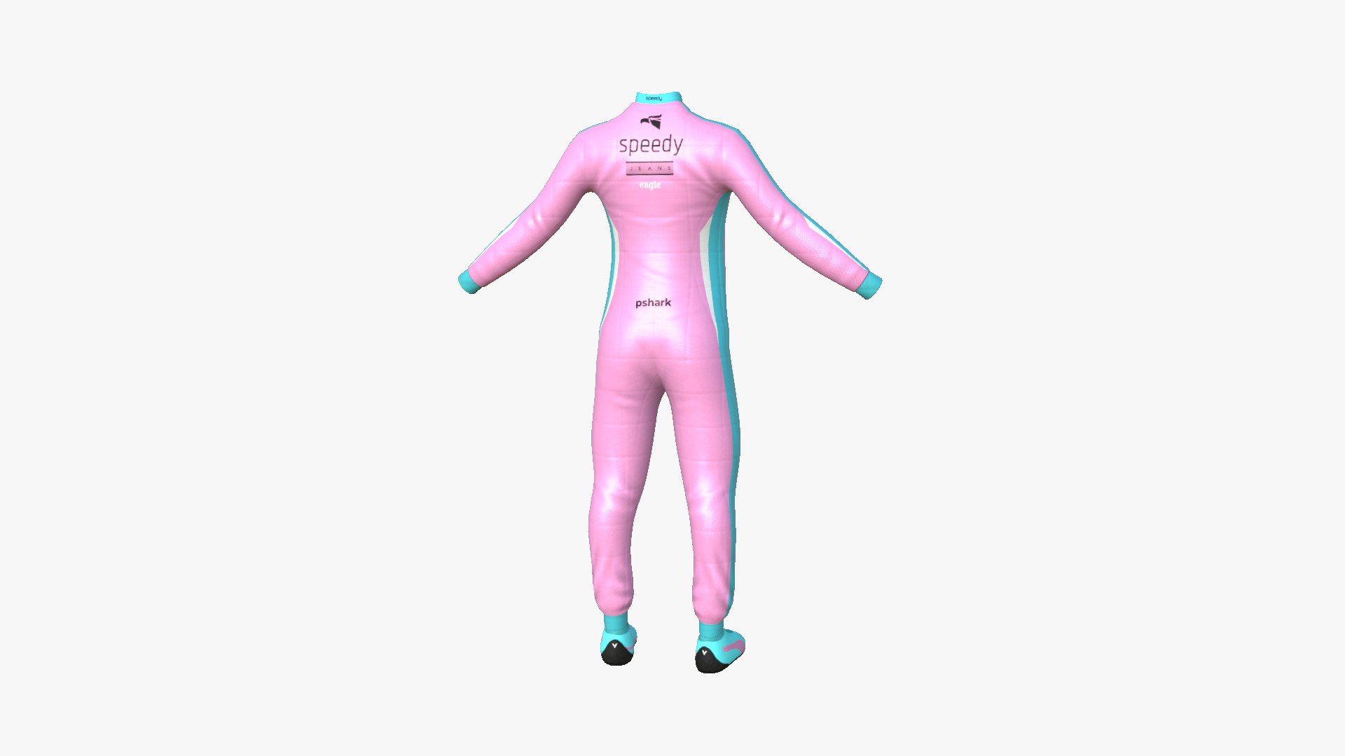3D Racing Pilot Uniform A07 Pink Blue - Character Clothing Design ...