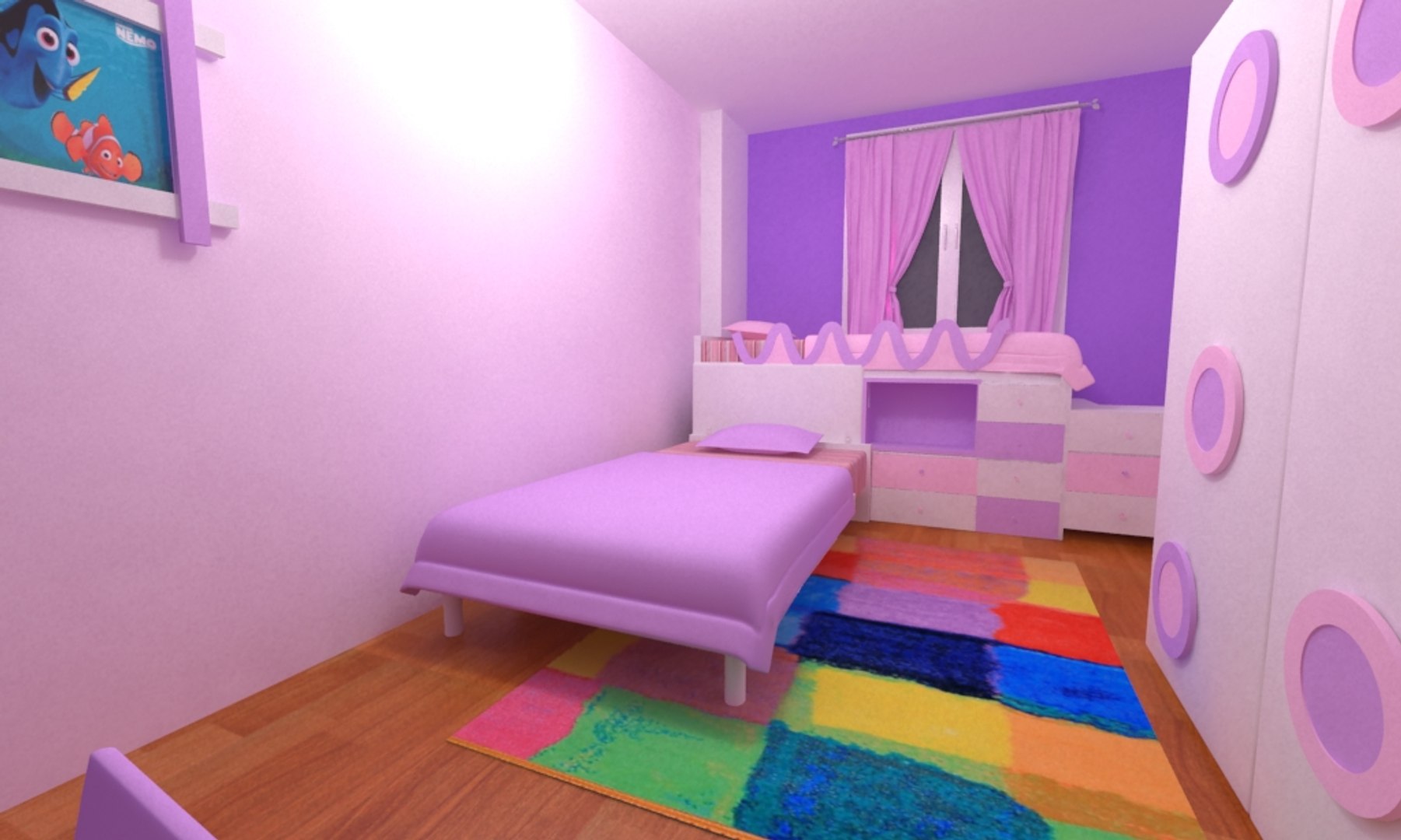Kids Bedroom 3d Model