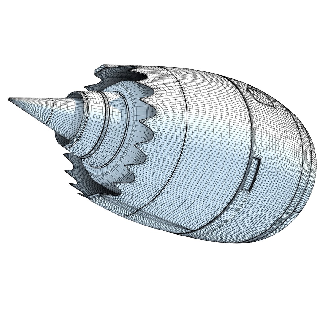 3d Aircraft Jet Turbofan Engine Model