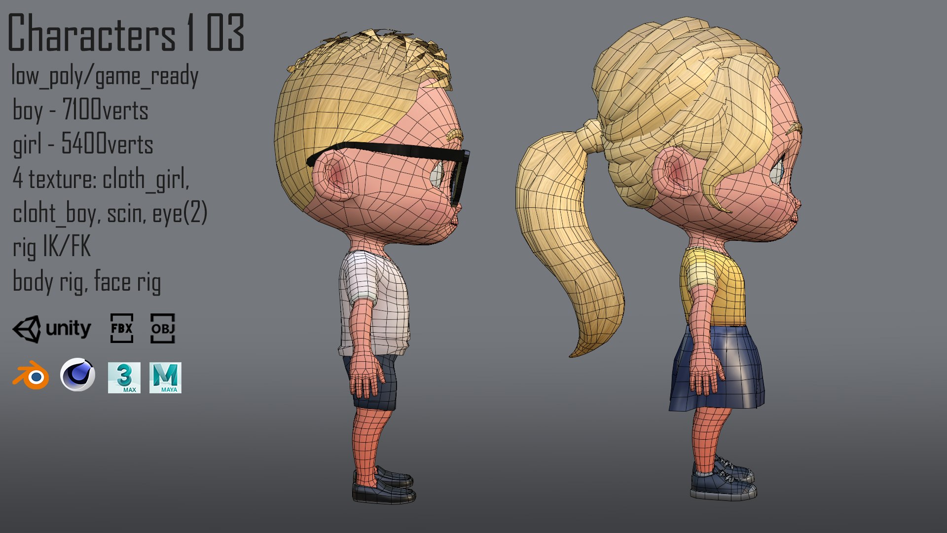 Characters Kids 1 03 3D Model - TurboSquid 1827756