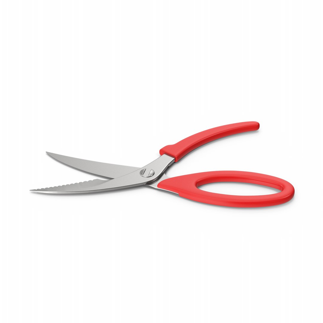 Red Kitchen Scissors 3D model - TurboSquid 2002121