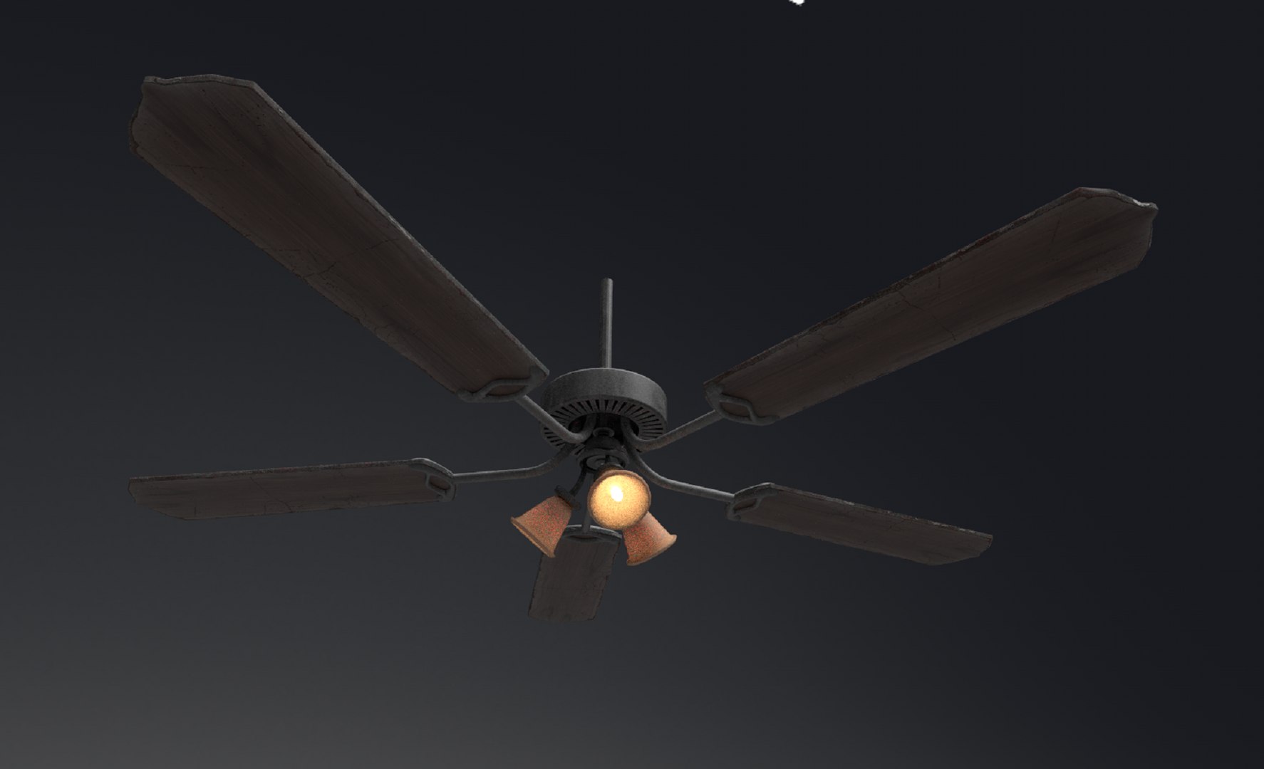 Retro Ceiling Fan Model - TurboSquid 1811239