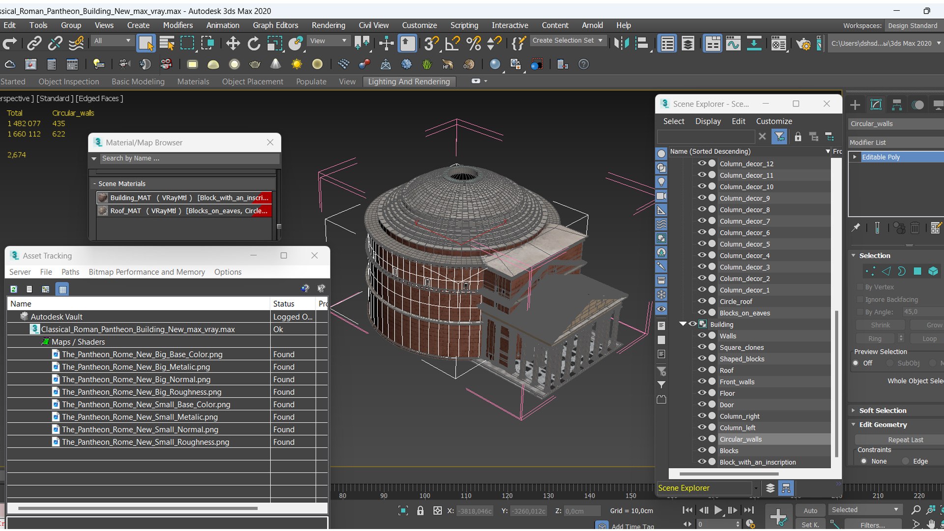 Classical Roman Pantheon Building New 3D Model - TurboSquid 2321503