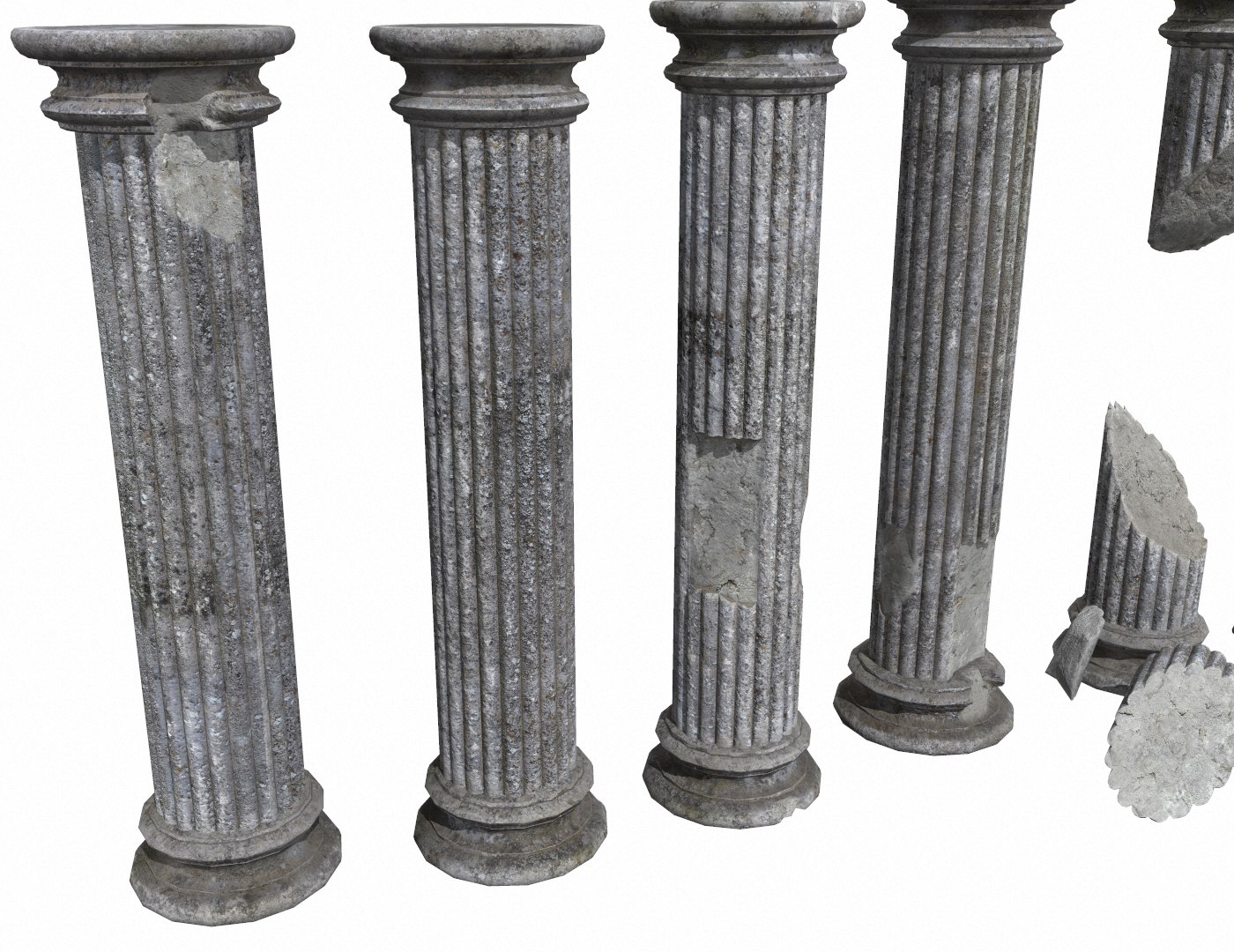 3D Old Columns - TurboSquid 1396172