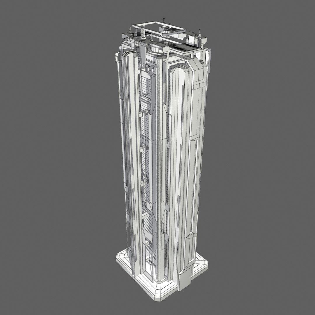 3d Model - Sci Fi Building