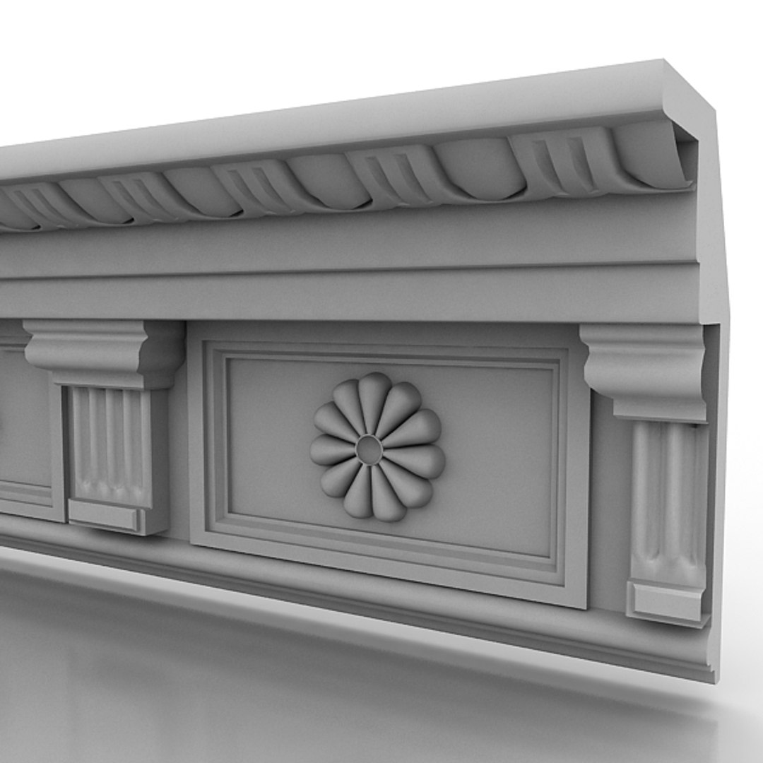 cornice molding 3d model