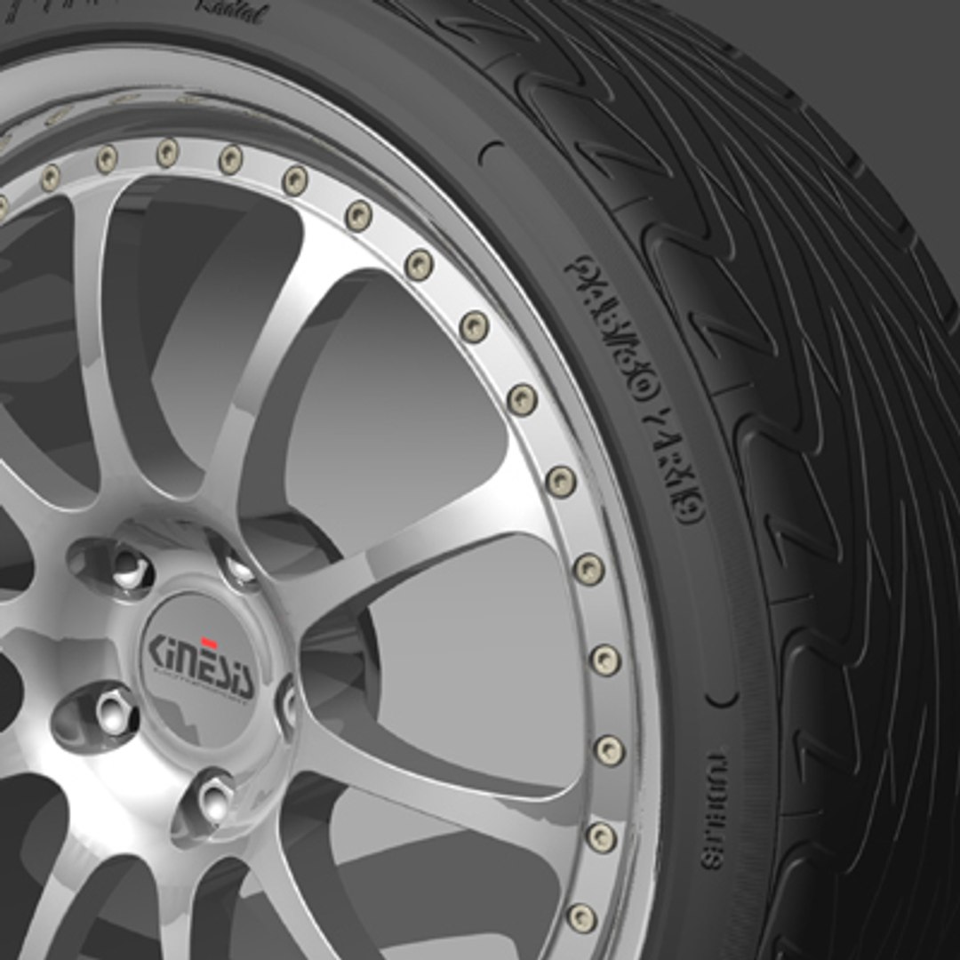 Kinesis K19r Wheel Tires 3d Model