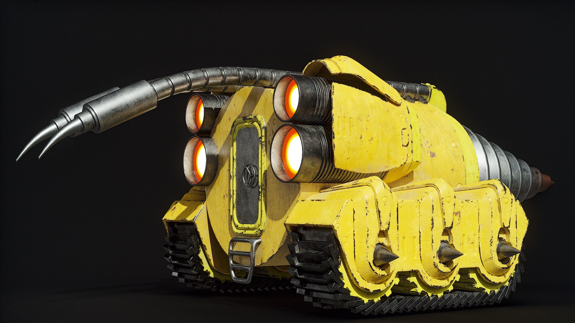 3D Fantasy Mobile Drill Vehicle PBR Model - TurboSquid 2142246