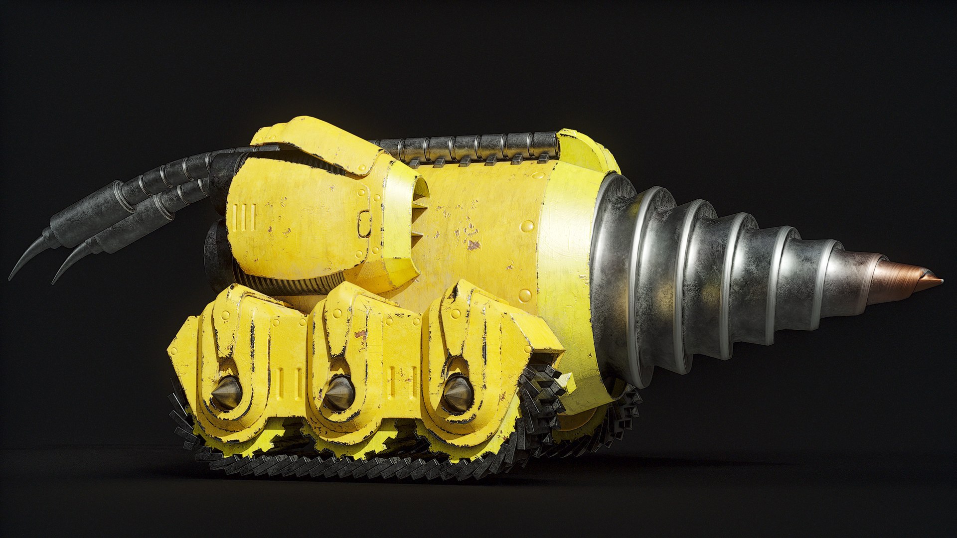 3D Fantasy Mobile Drill Vehicle PBR Model - TurboSquid 2142246