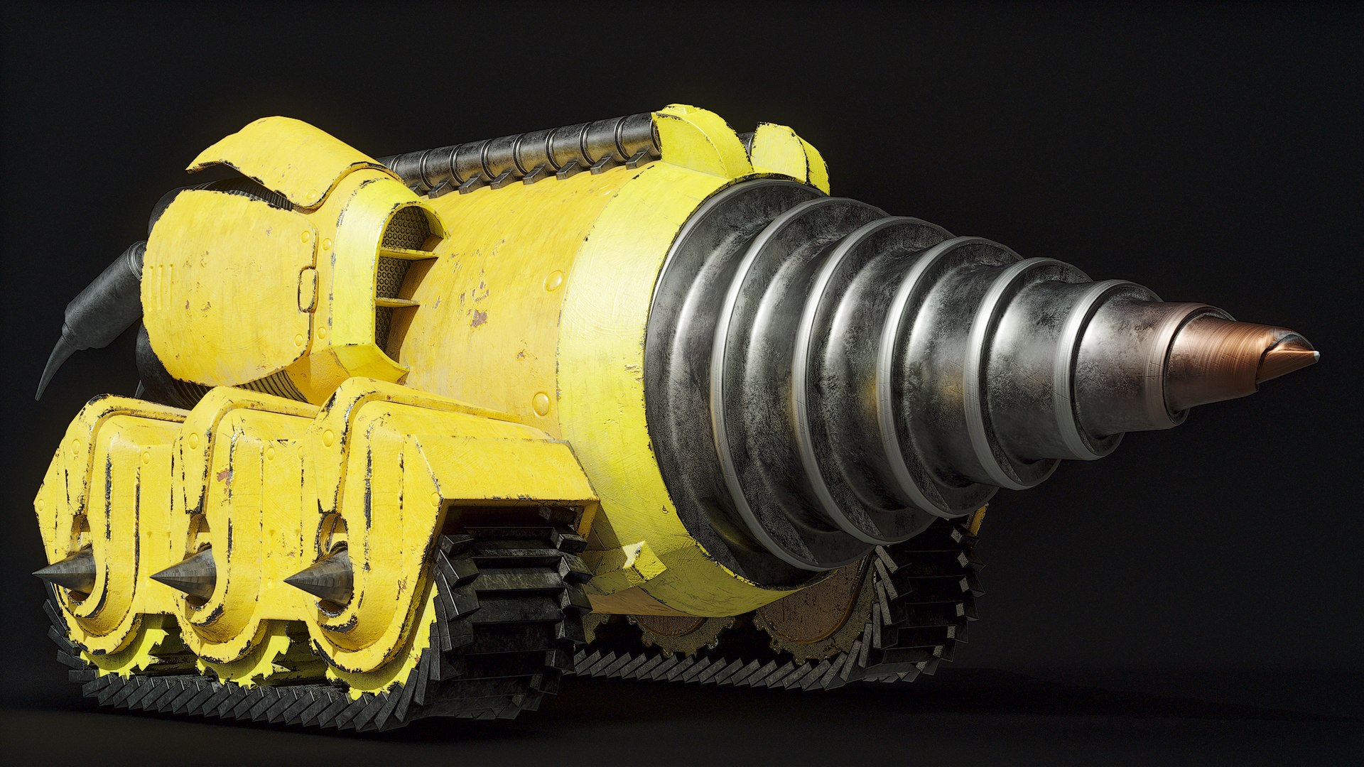 3D Fantasy Mobile Drill Vehicle PBR Model - TurboSquid 2142246