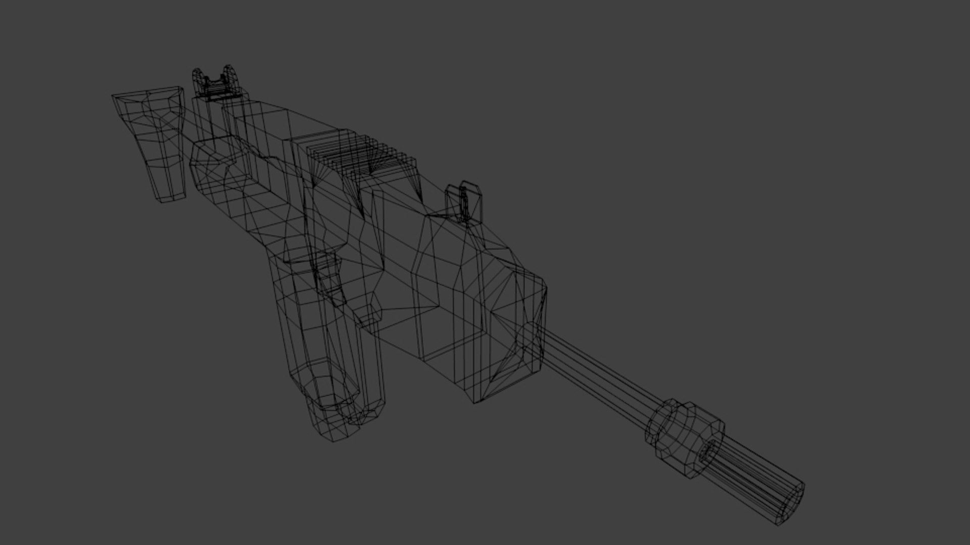 3d Model Modern Sub Machine Msmc
