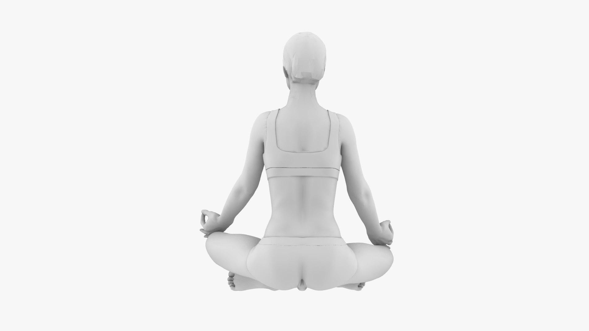 Woman Meditating 3D Model - TurboSquid 2240455