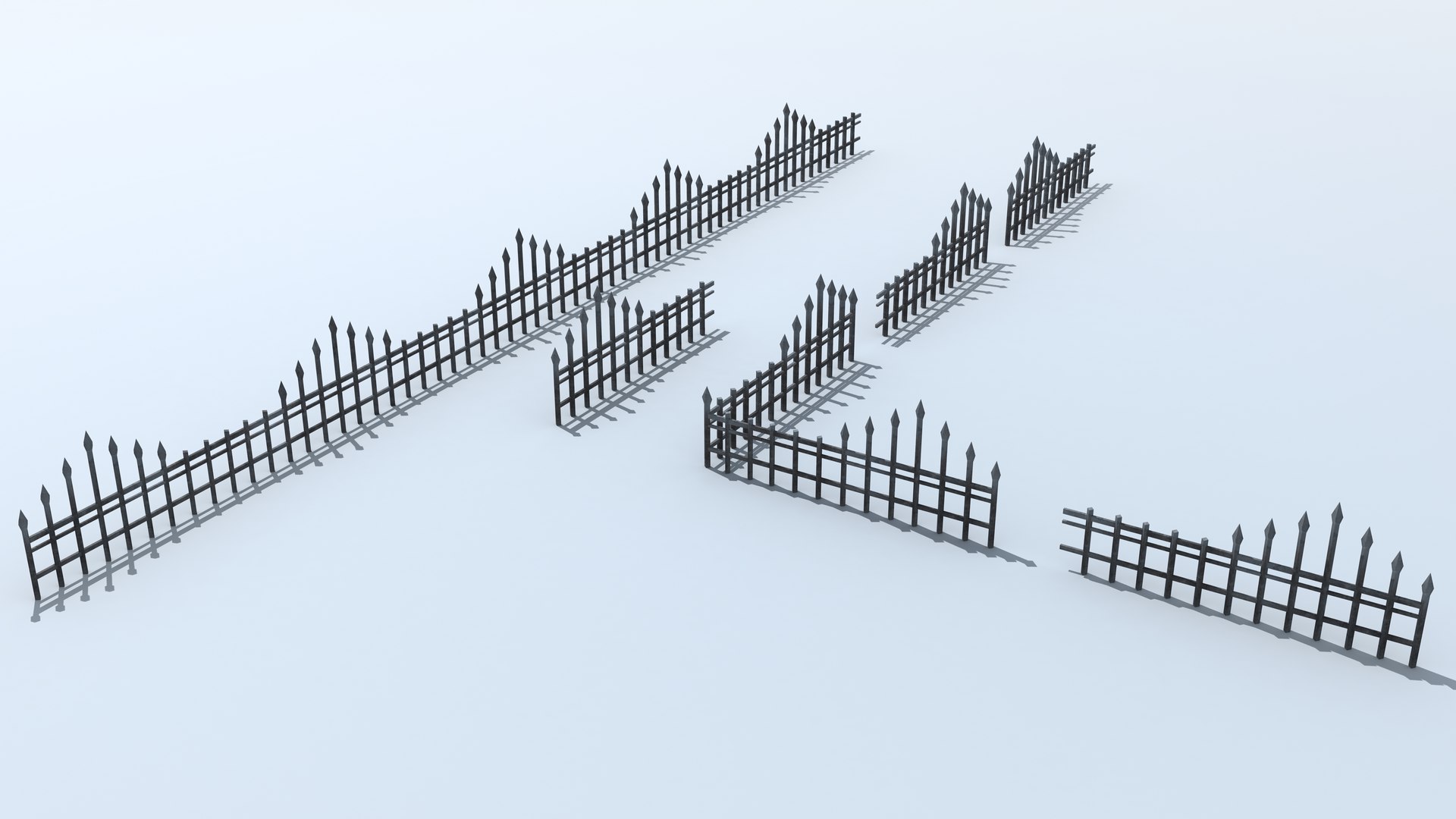 3D Metal Fence - TurboSquid 1463511