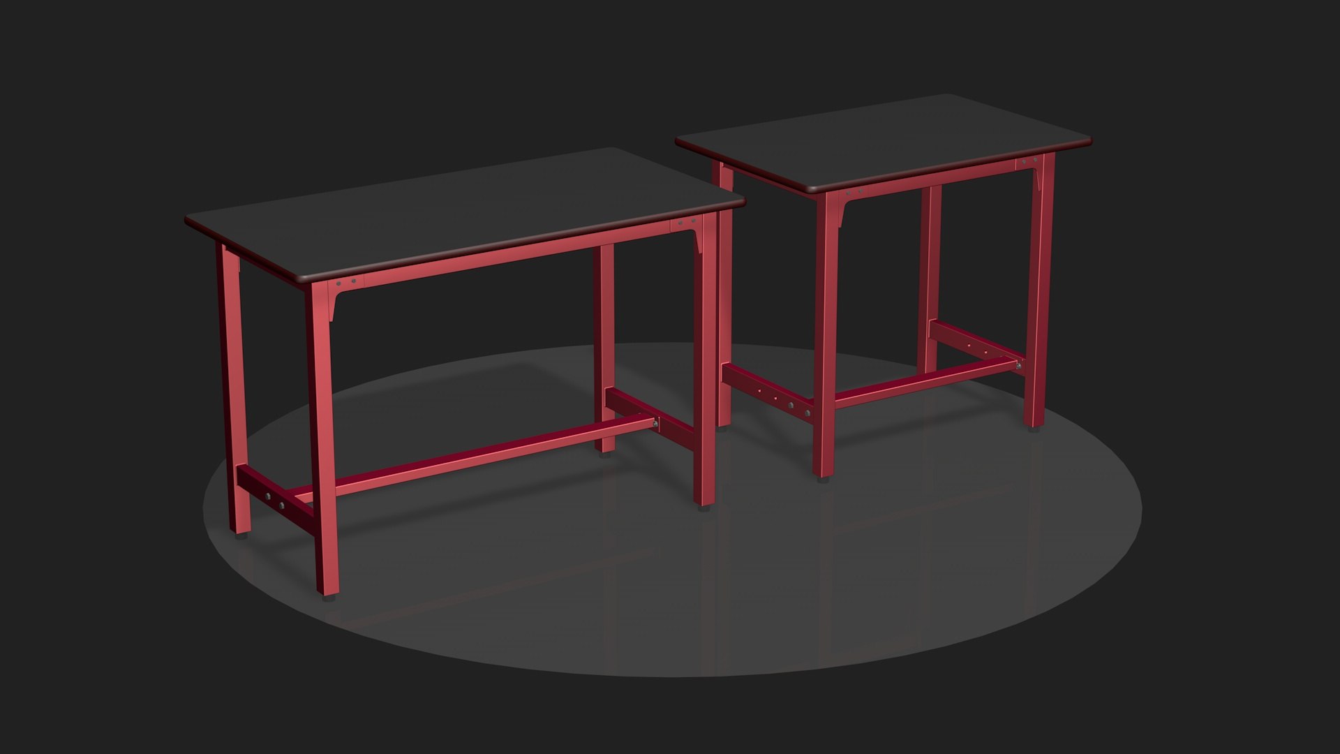 3D Two Industrial Tables Model - TurboSquid 1810467