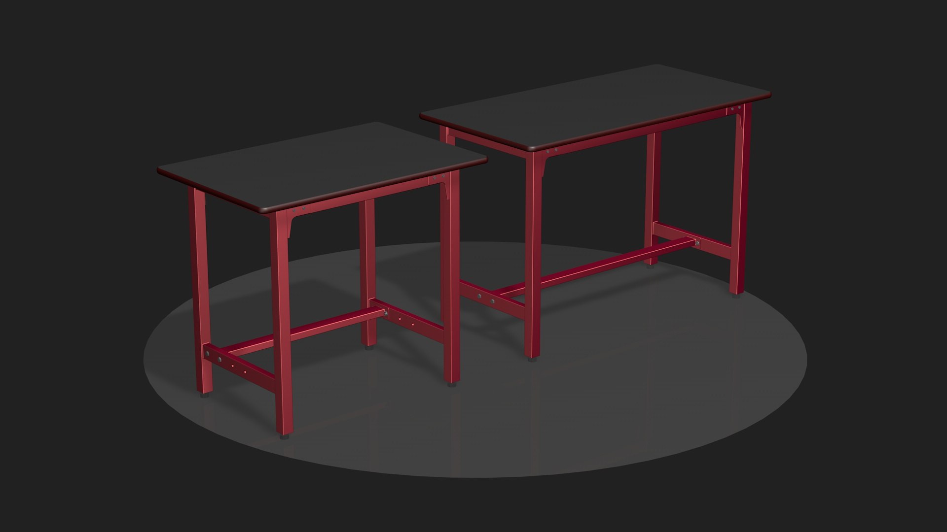3D Two Industrial Tables Model - TurboSquid 1810467