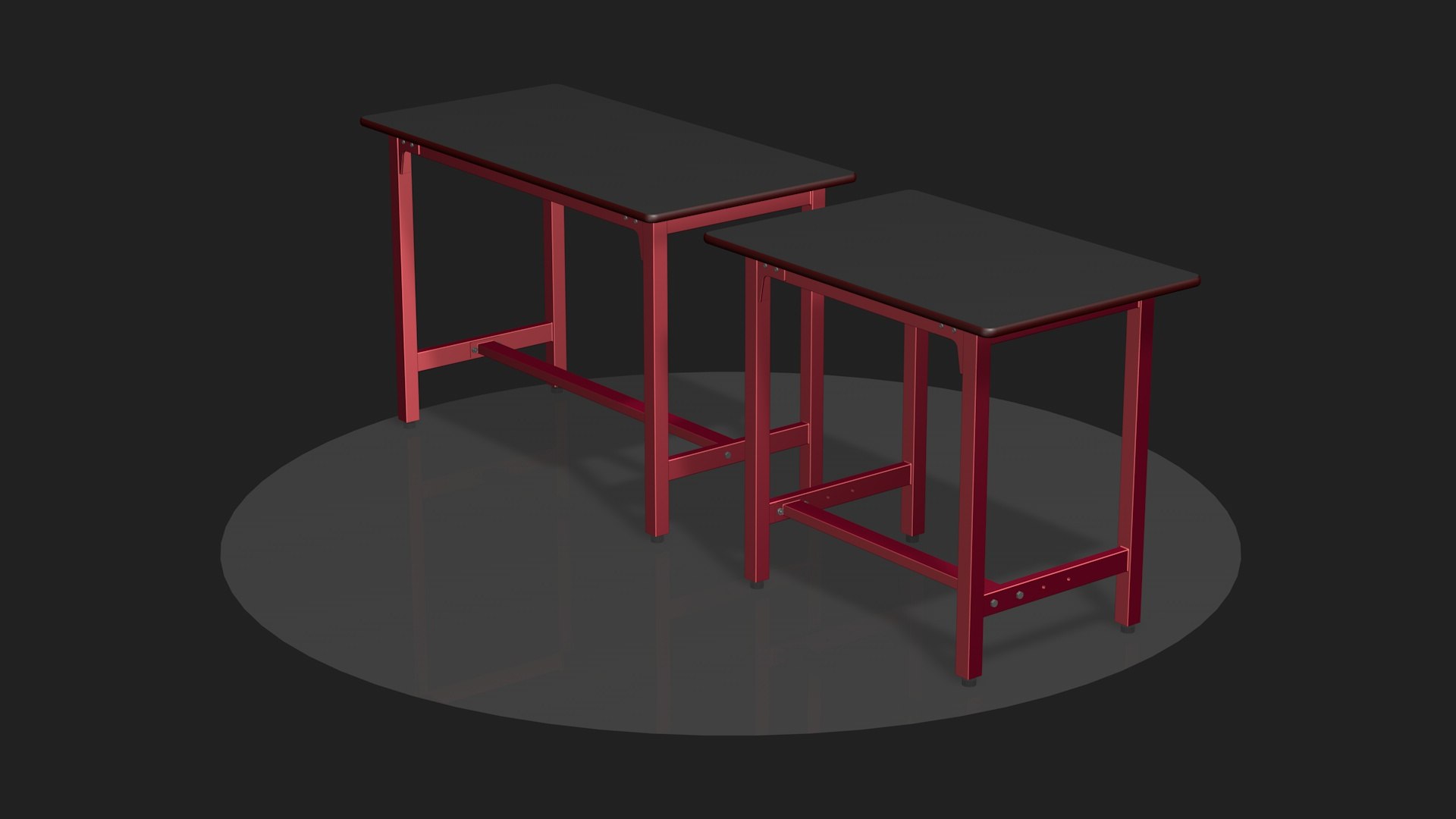 3D Two Industrial Tables Model - TurboSquid 1810467