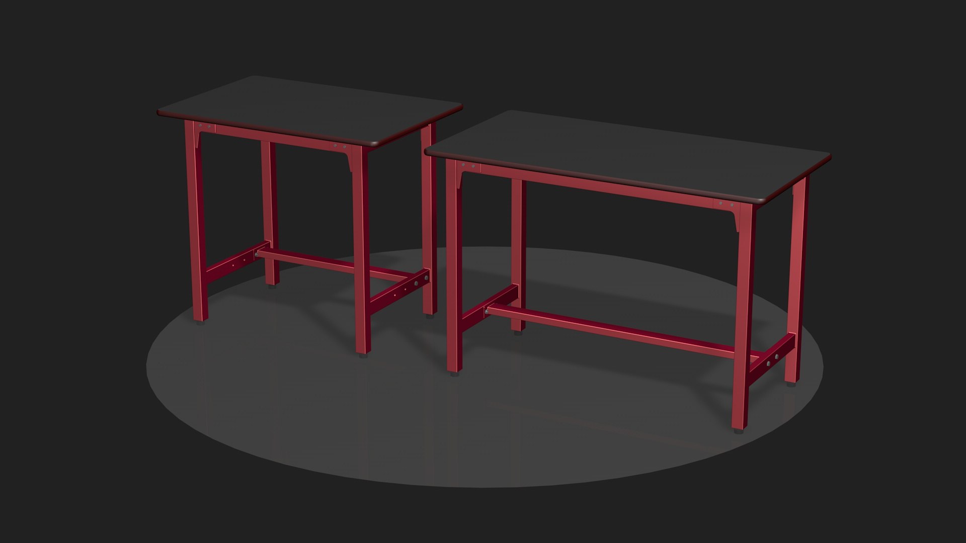 3D Two Industrial Tables Model - TurboSquid 1810467