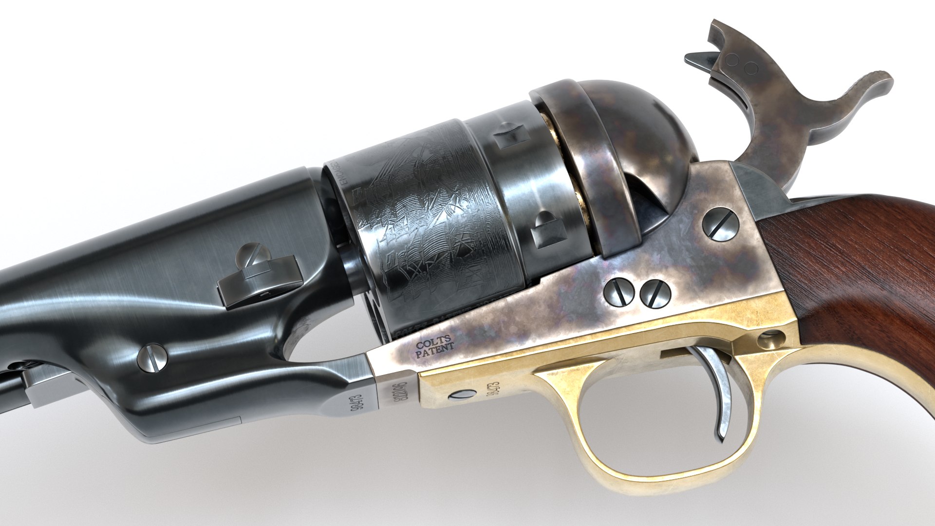 Colt M1860 Army Richards Second Model Conversion 3D Model - TurboSquid ...