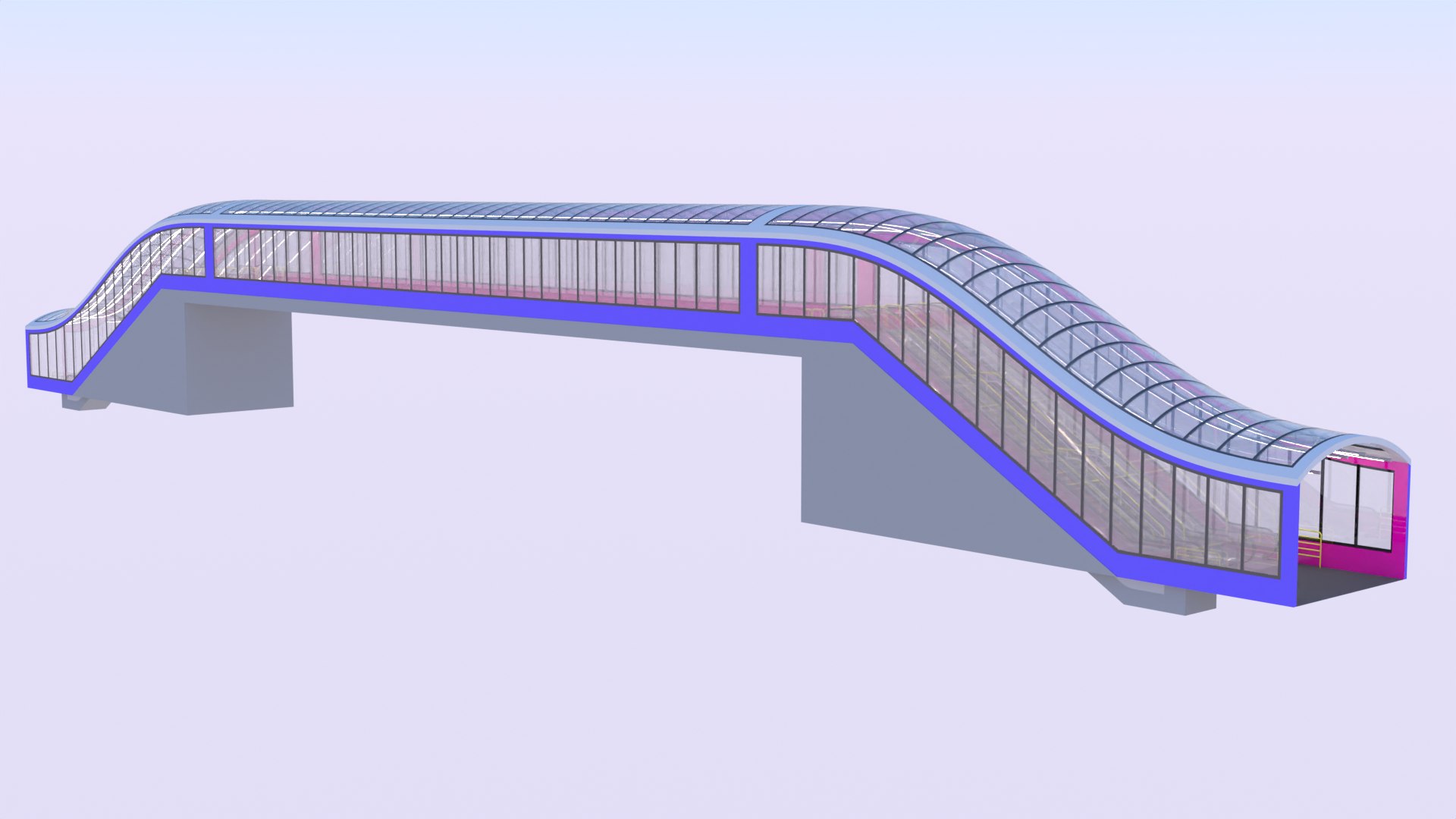 3D Pedestrian Covered Bridge Model - TurboSquid 2311095